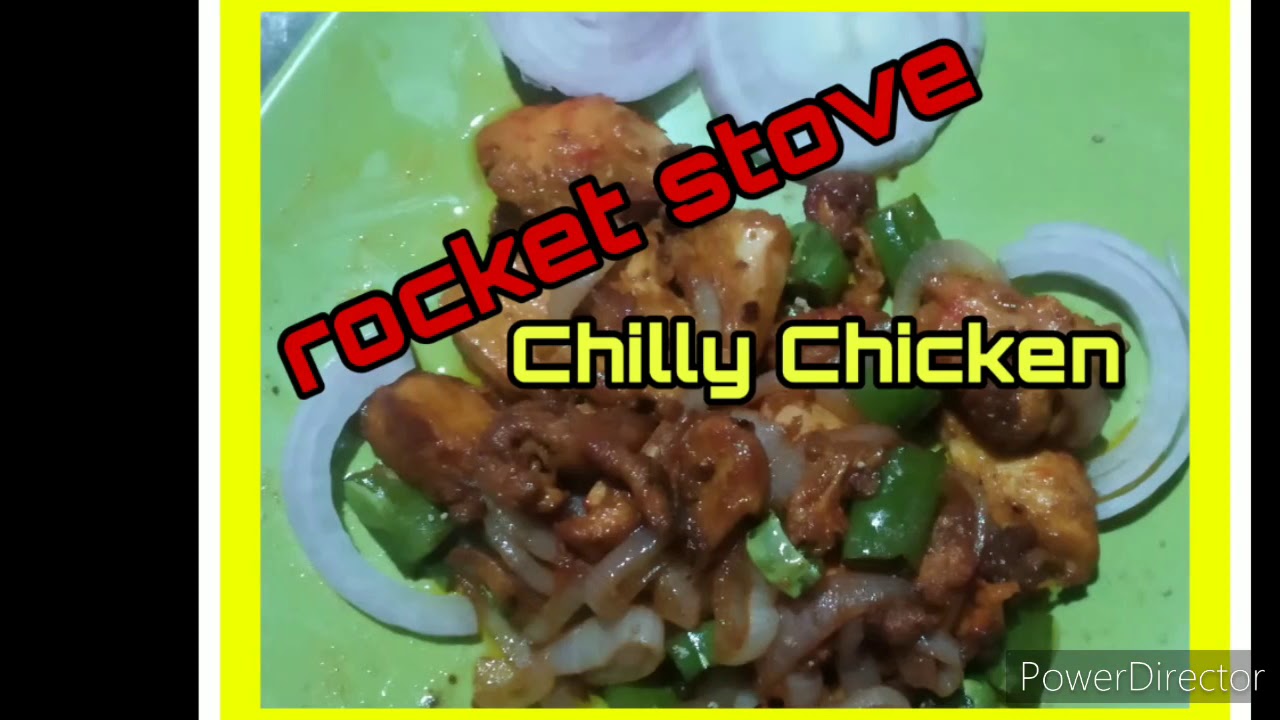 Rocket stove chilly chicken kindly all subscribe us to do Thank u all ...