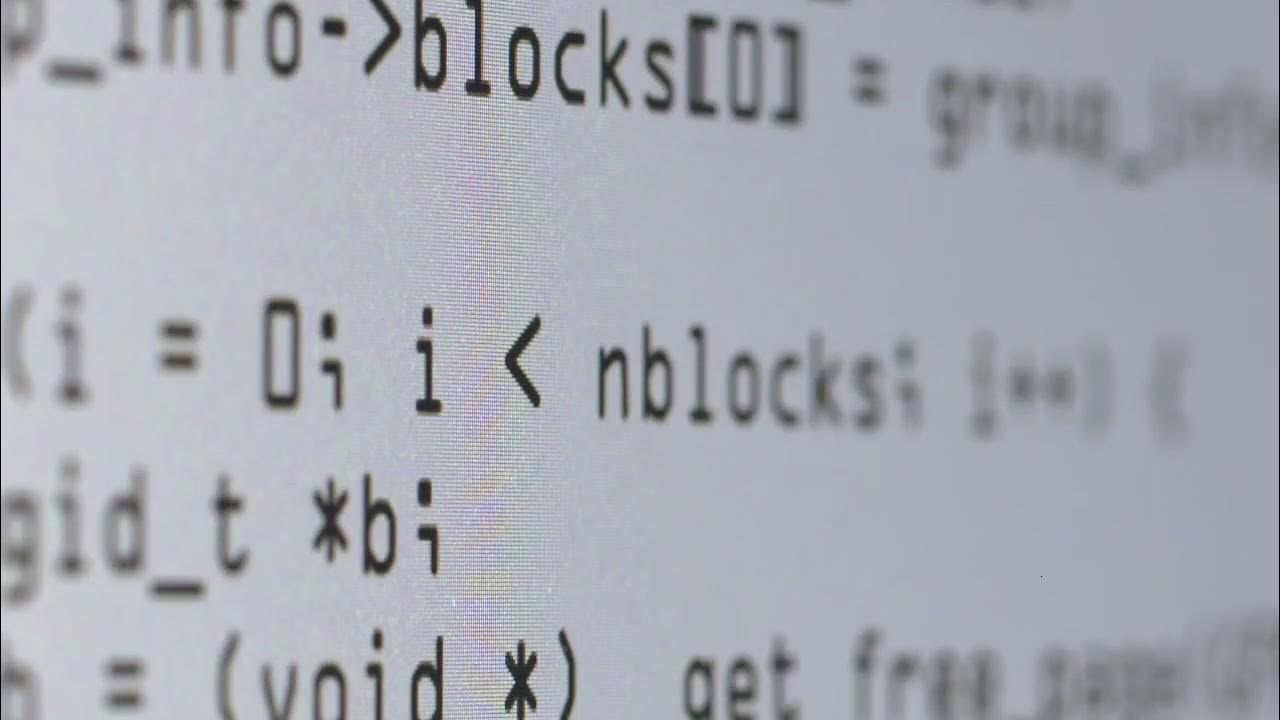 Computer Code Black on White 03 - YouTube