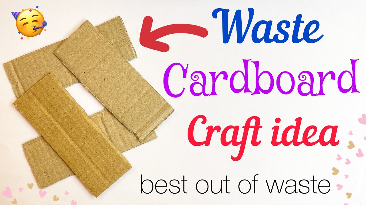 Waste Cardboard Craft idea | Cardboard crafts | Waste material craft ...