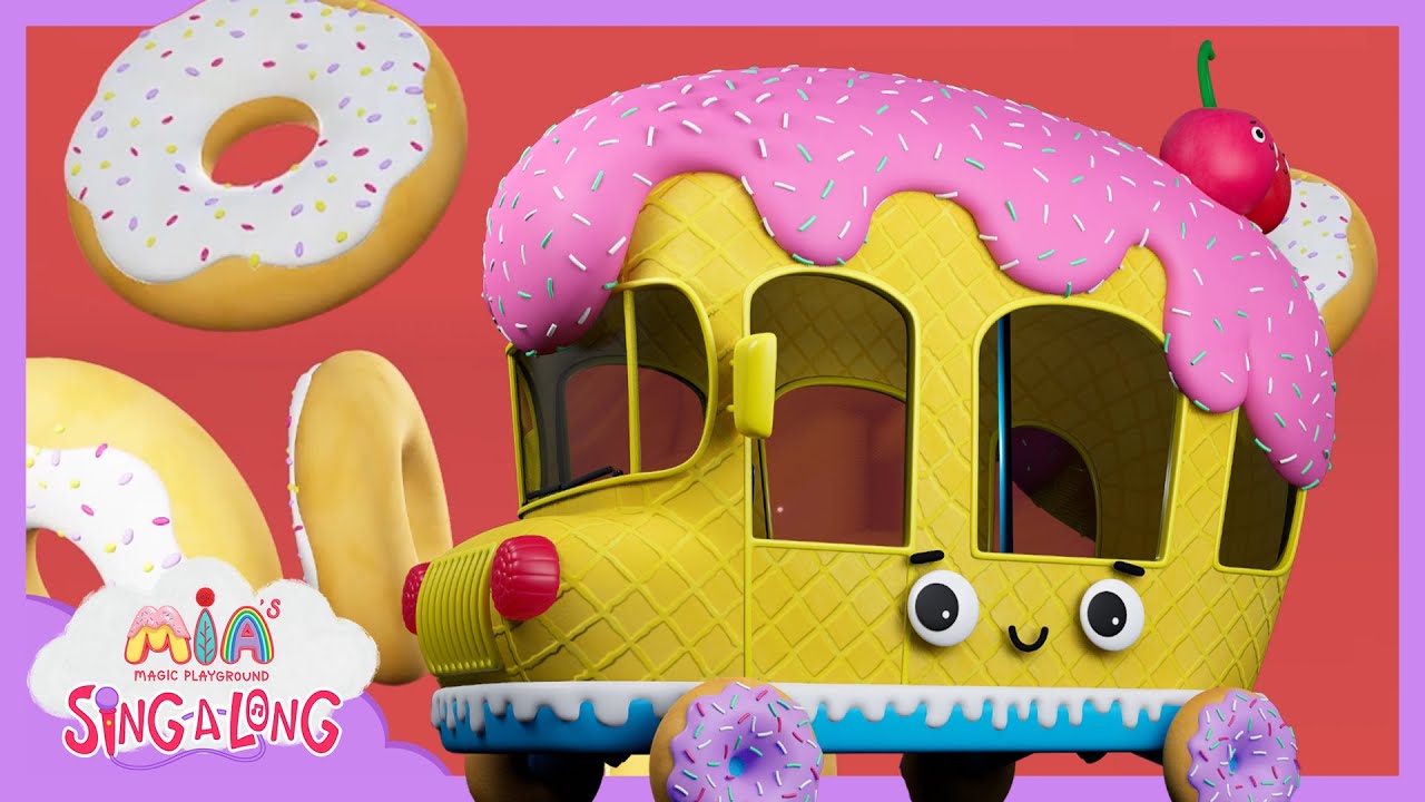 Wheels on the Bus! Nice Cream Bus! | Magic Playground Songs for Kids 🍭 ...