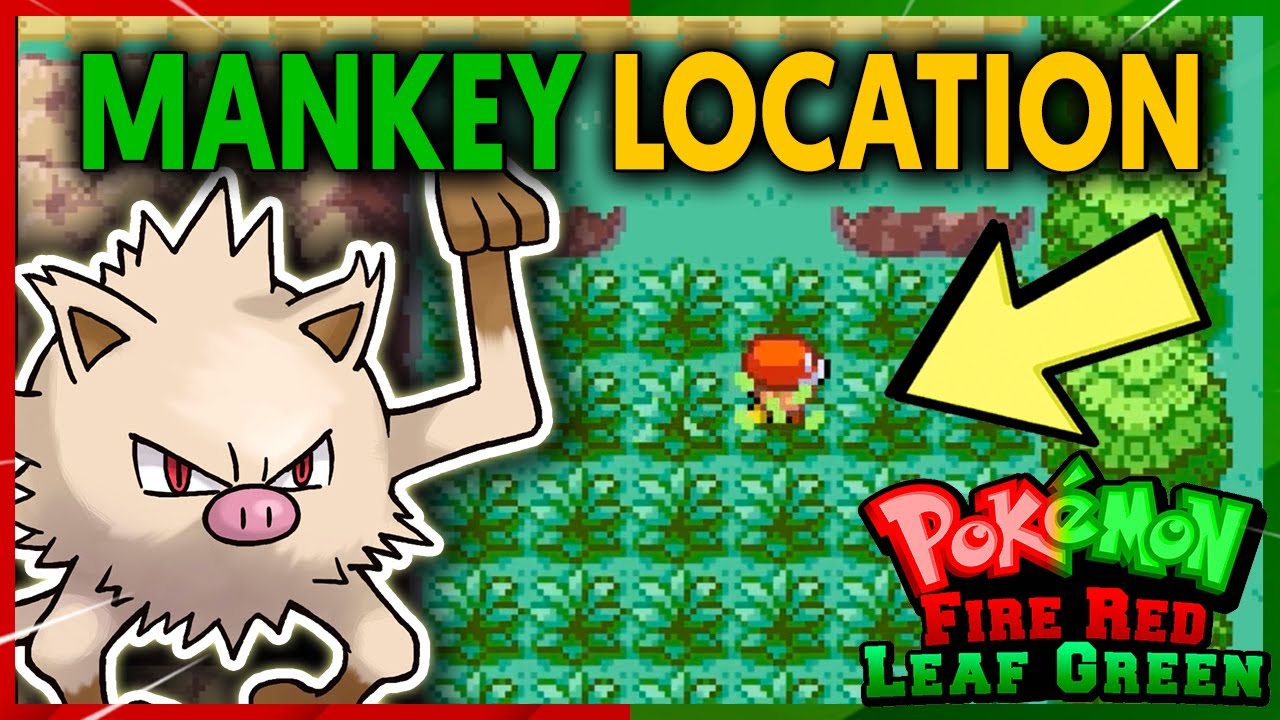 WHERE TO FIND MANKEY ON POKEMON FIRE RED AND LEAF GREEN - YouTube