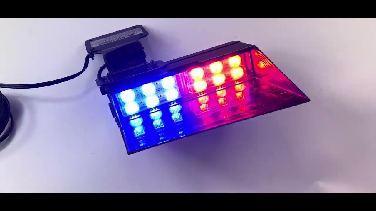 GovDeals: SOUNDOFF SIGNAL PREDATOR I WINDSHIELD LED LIGHT - YouTube