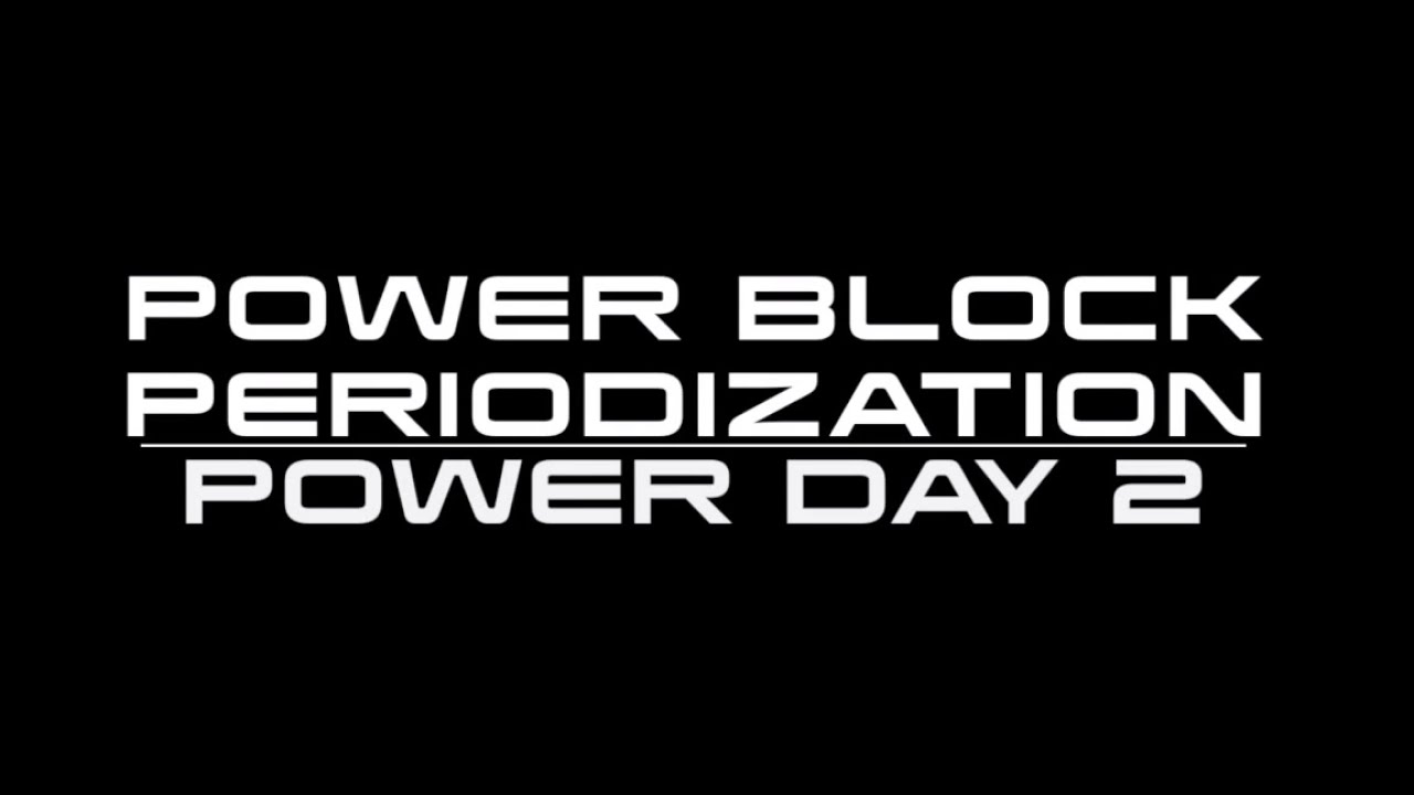 Powerlifting Program | Power-Block Periodization Power Day 2 - YouTube