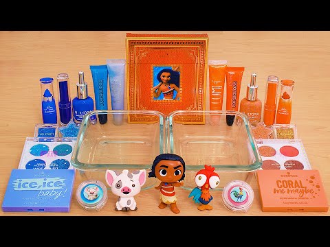 Moana 2 Slime - Mixing Makeup Eyeshadow Into Slime ASMR