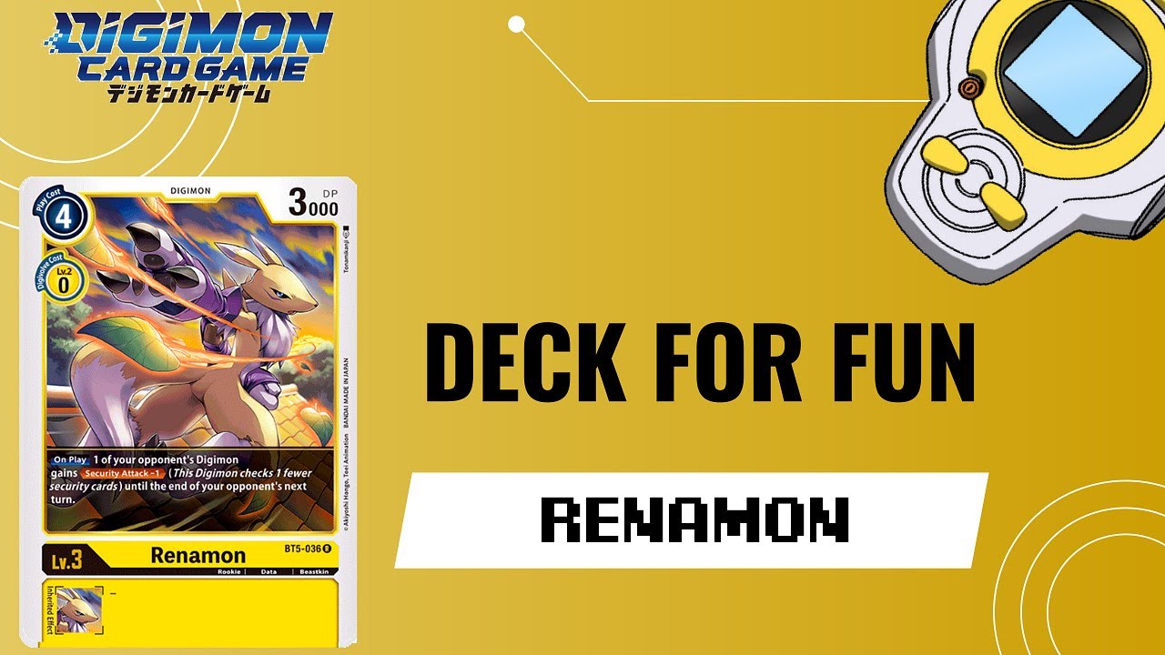 DECK RENAMON DIGIMON TCG ESPAÑOL - Mazo budget amarillo actualizado ...