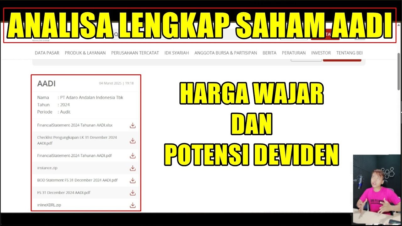 Analisa lengkap saham AADI - Berapa harga wajar dan potensi besaran deviden !!! - YouTube