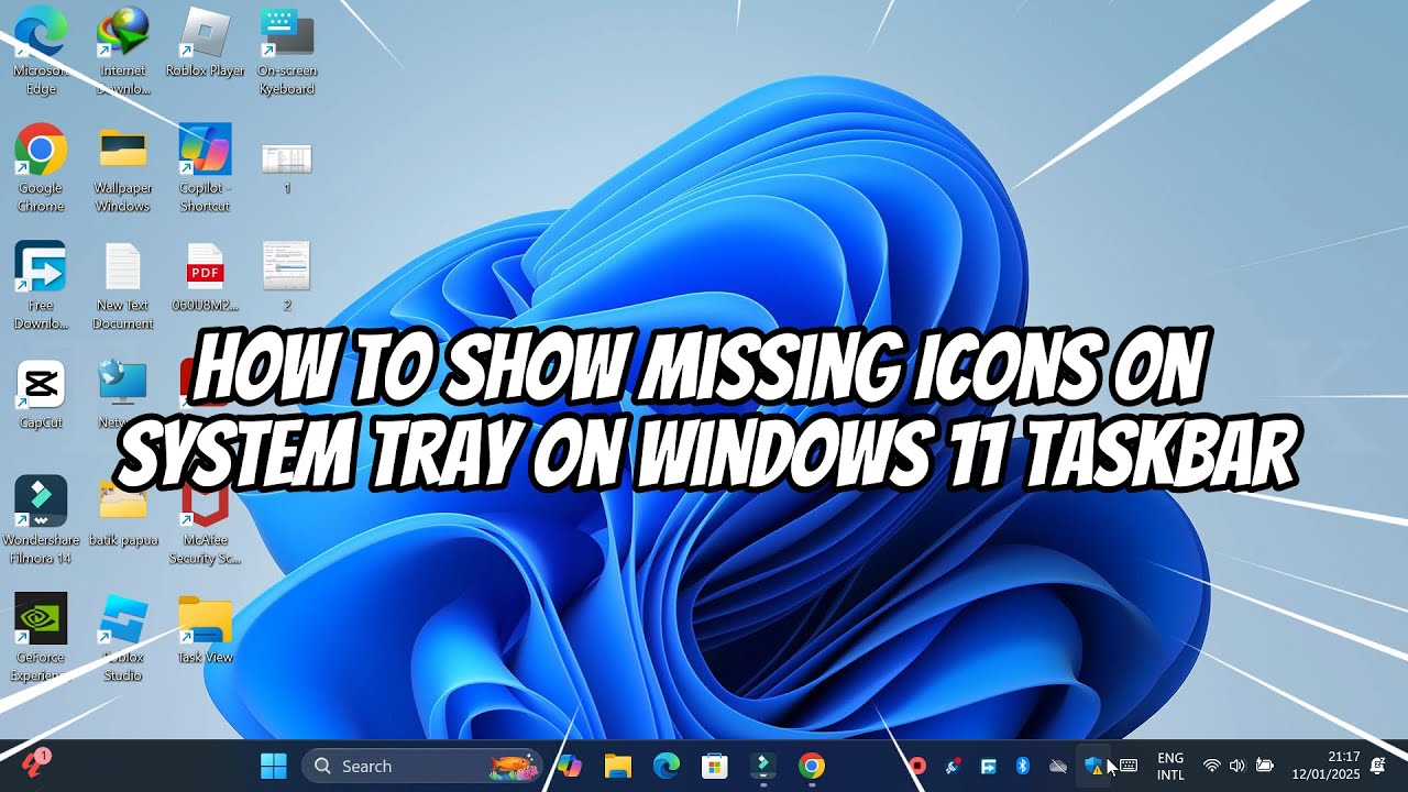 How to Show Missing Icons on System Tray on Windows 11 Taskbar - YouTube
