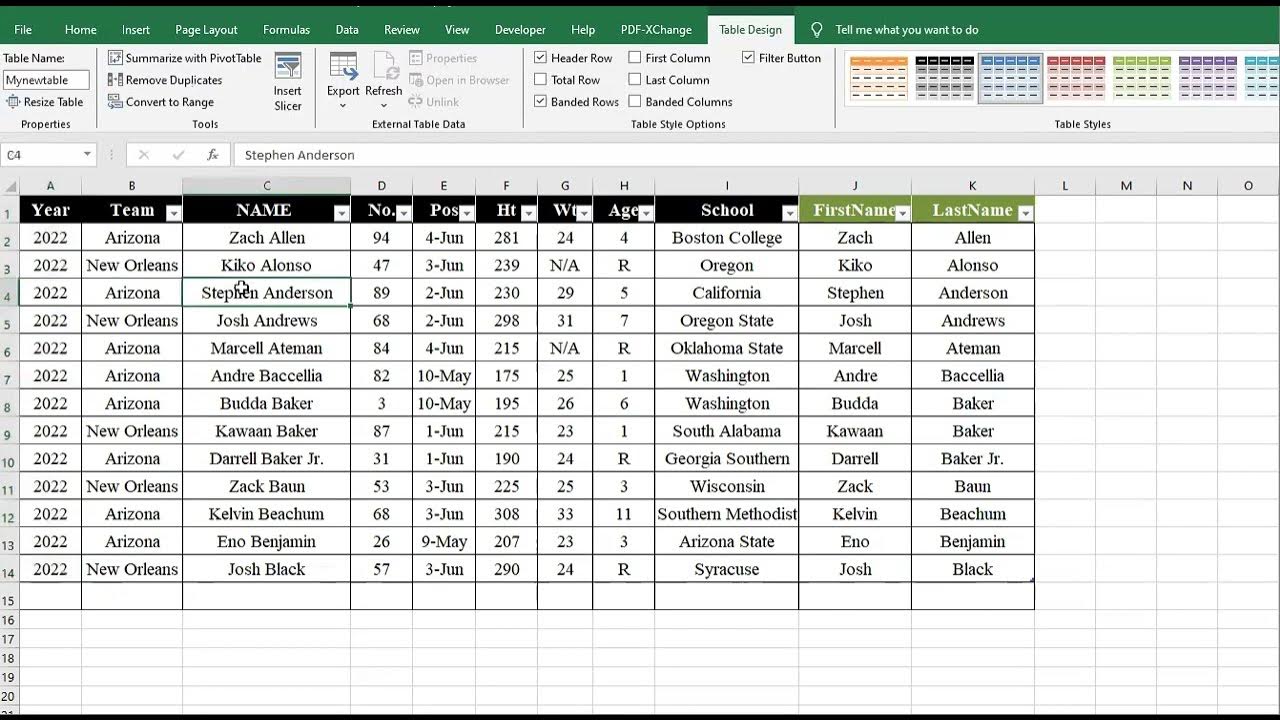How to resize or exclude any table in ms excel #exceltips #exceltutorial #pc #excel #tech # ...