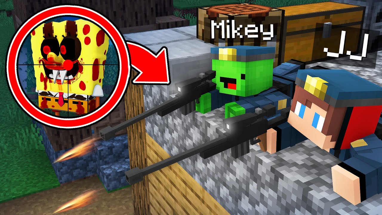 JJ and Mikey Became FBI and Hunt SPONGEBOB.EXE in Minecraft ! (Maizen) - YouTube