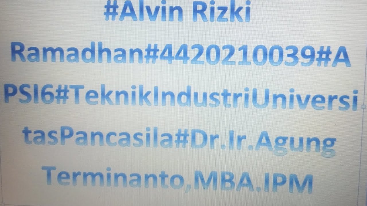 UTS APSI_Alvin Rizki Ramadhan_4420210039 - YouTube