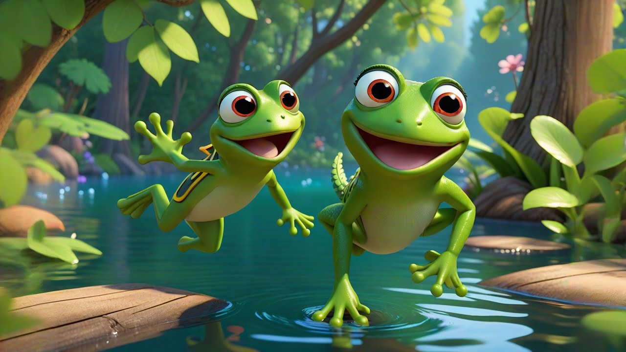 Two Little Frogs Jump to Ten | Fun Counting Song for Kids | Nursery ...