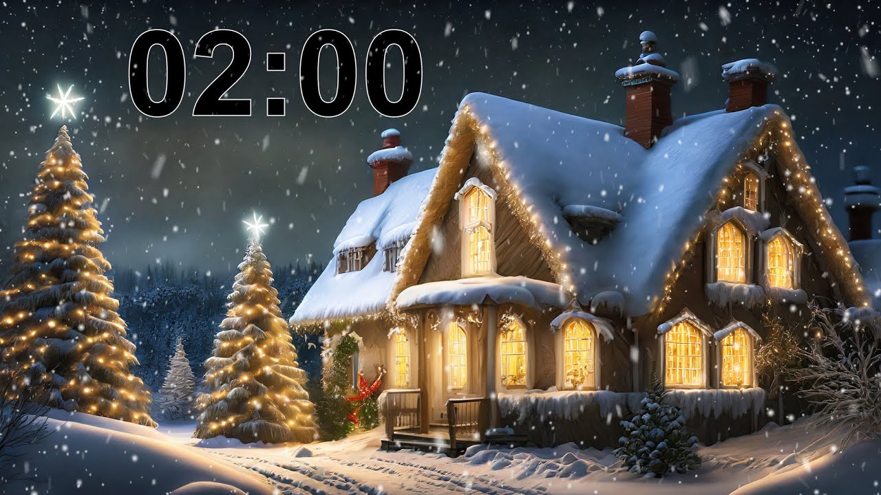 2 Minute Timer | Relaxing Christmas Music w/ Snow Animation 🎶 - YouTube