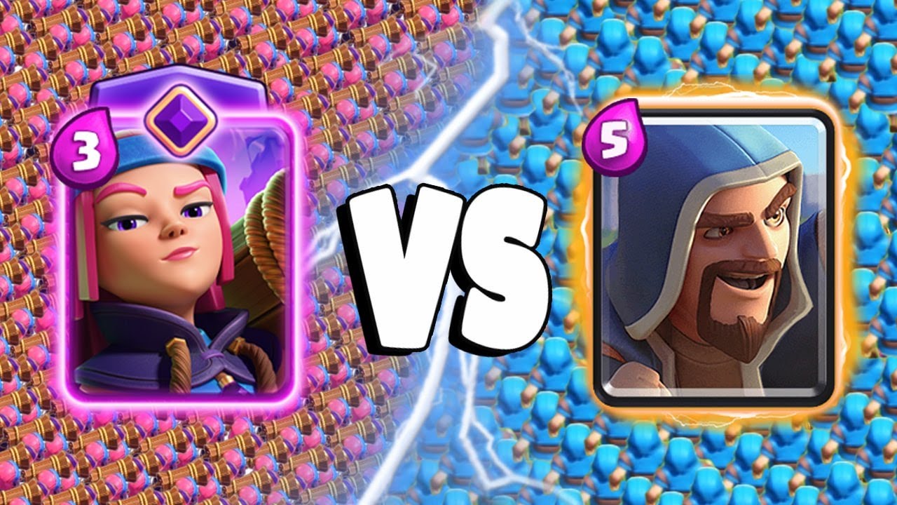 EVOLVED FIRECRACKER Vs WIZARD - Clash Royale Battle - YouTube