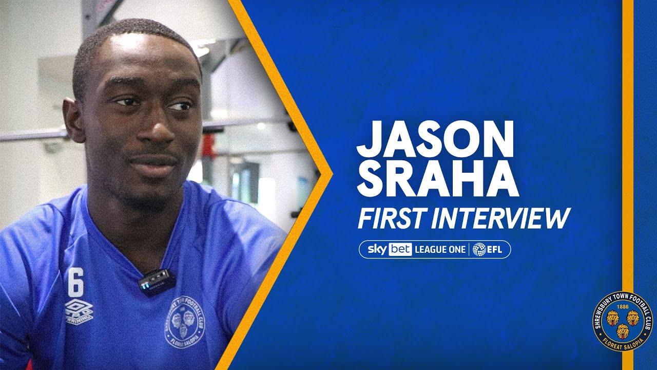 First interview | Defender Jason Sraha signs for Shrewsbury Town - YouTube