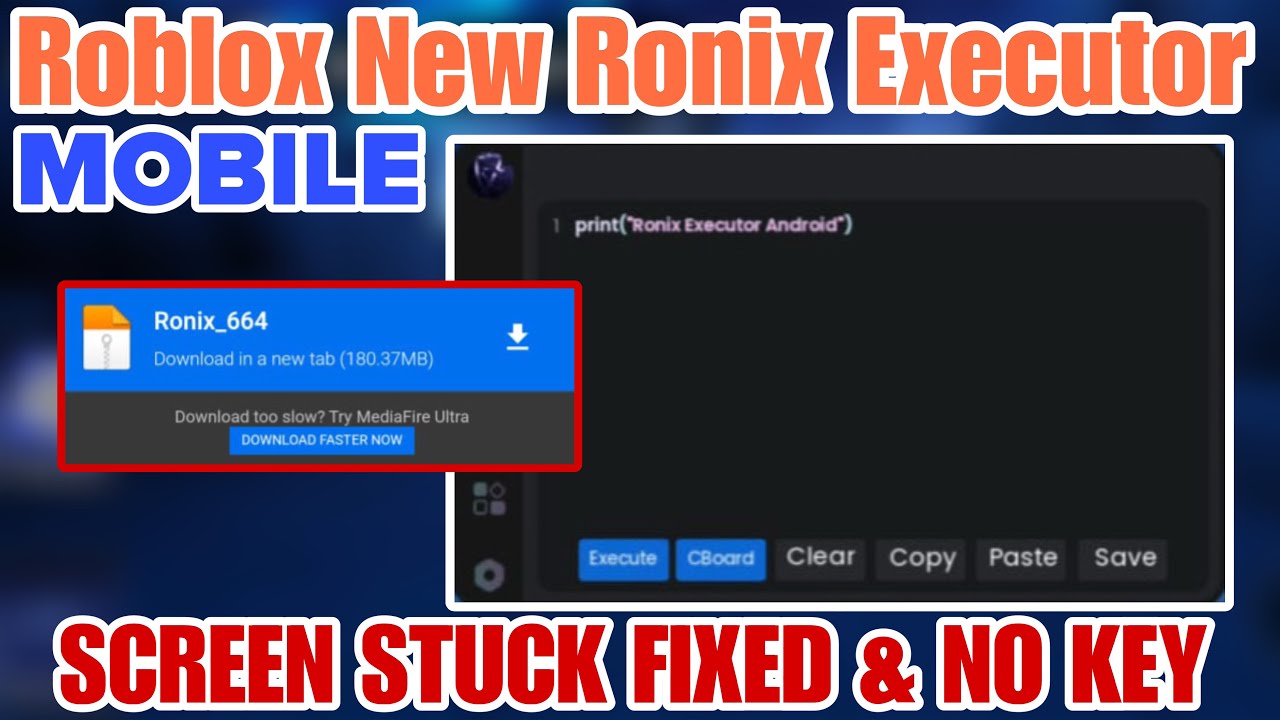 KEYLESS New Roblox Ronix Executor | Stuck on Loading Screen Fixed & No ...