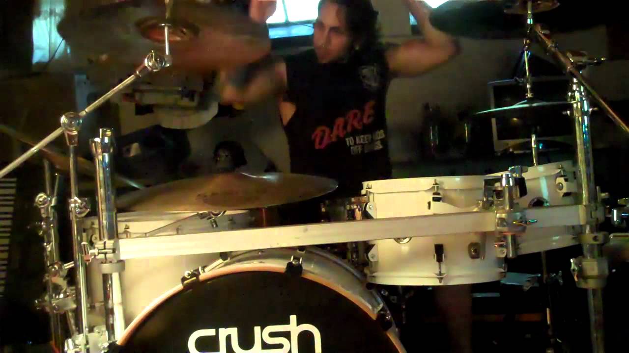 Helltrash "My World (I'm Not Human) and improv drum solo - YouTube