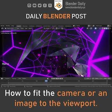 How to fit the Camera or Image to the Viewport Size in Blender - YouTube