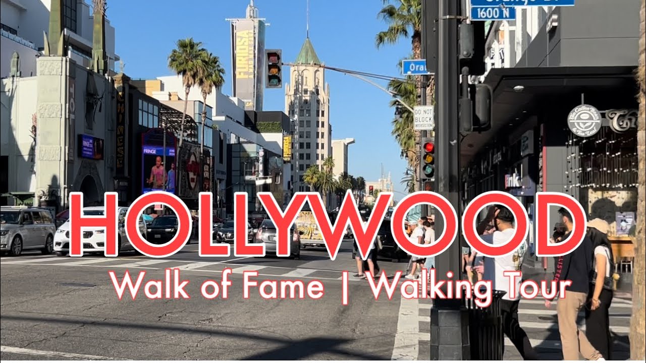 Hollywood Walk of Fame || Walking Tour || Los Angeles, California USA ...