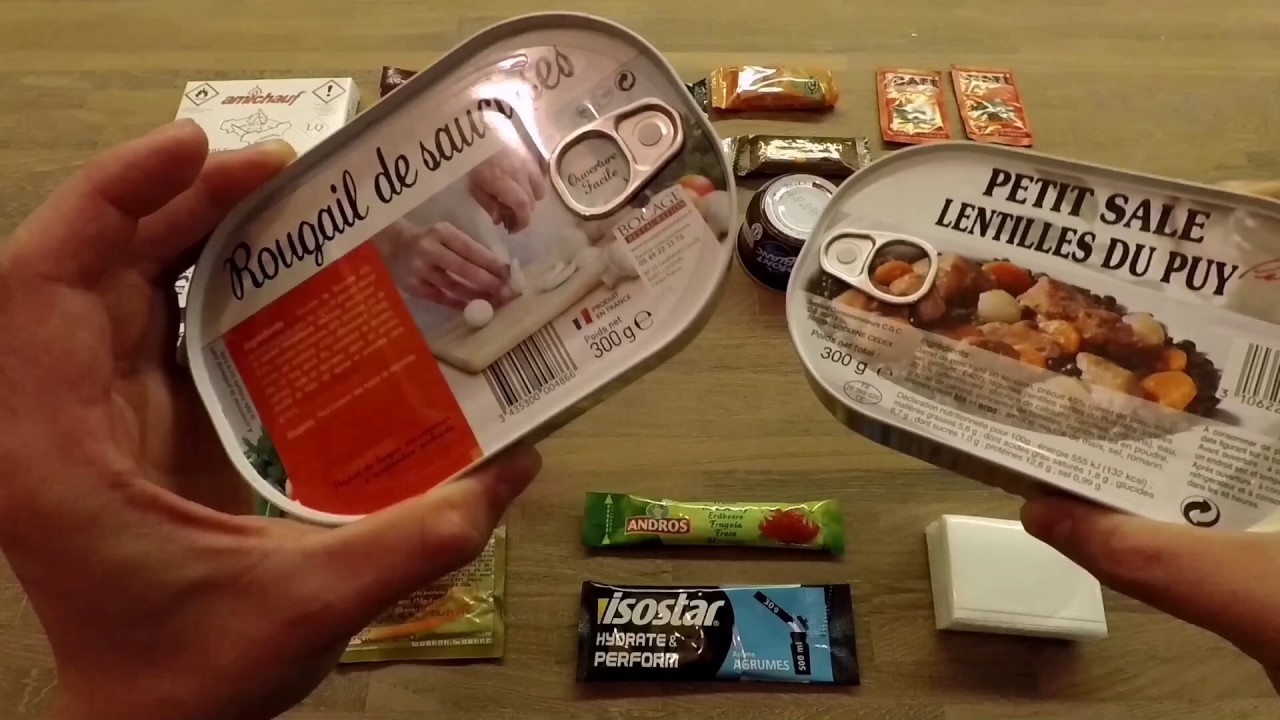 French Military 24HR Ration MRE (Menu 8) / 法國軍隊野戰口糧 (8號菜單) - YouTube