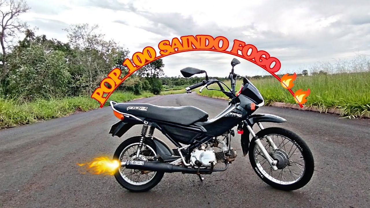 Fiz a POP 100 Solta Fogo 🔥 pelo Escapamento Sem Mexer no Motor 🫣😱 - YouTube