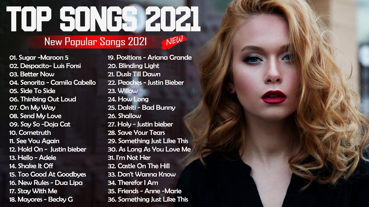 Top Hits 2021 - Ed Sheeran, Adele, Justin Bieber, Maroon 5, Taylor ...