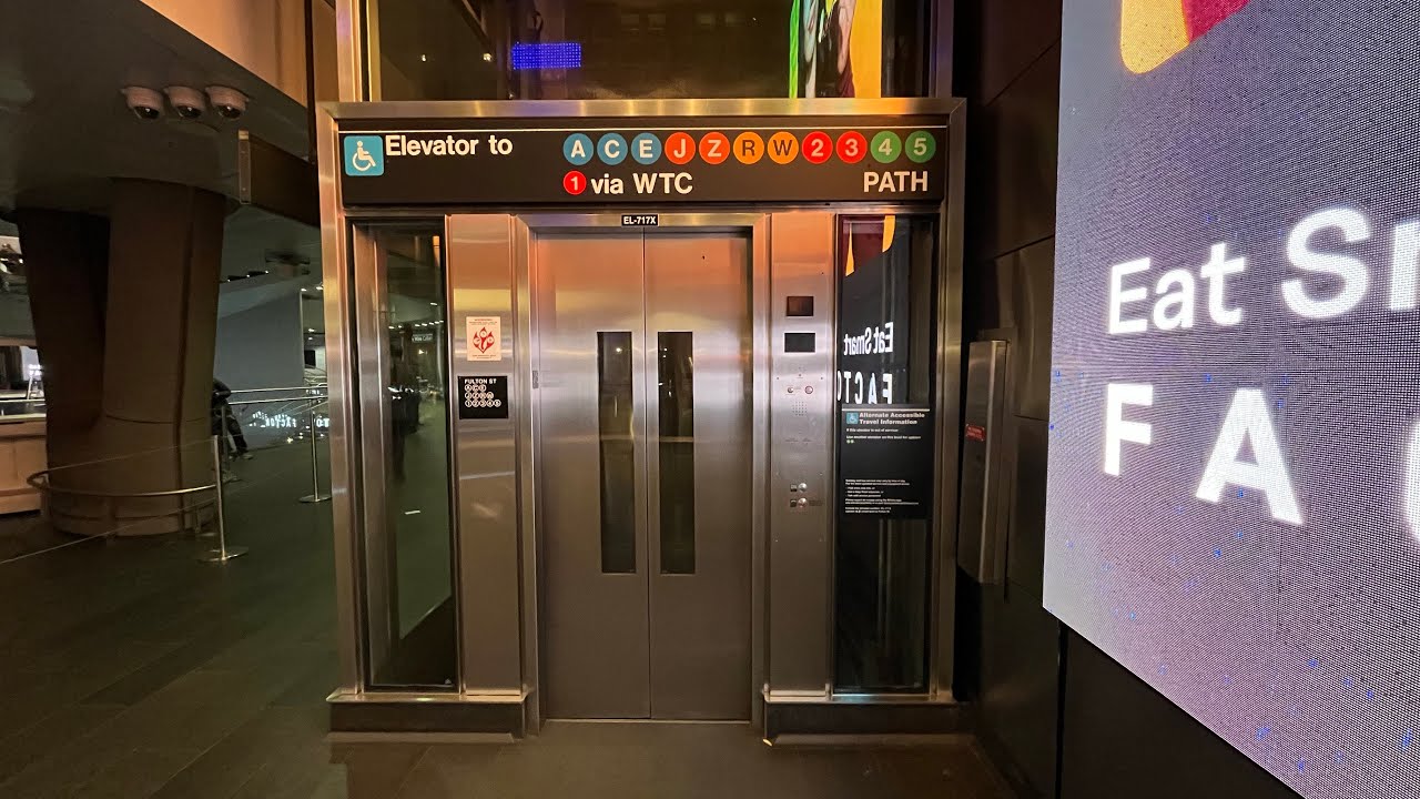 KONE Side Glass Hydraulic Elevator At Fulton Center In Downtown Manhattan NYC: (01/03/2025 ...