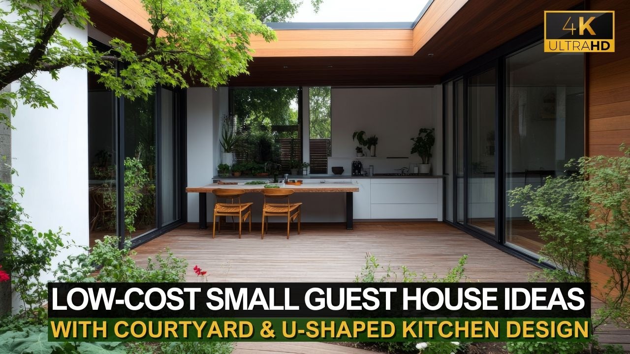 Low-Cost Small Guest House with Courtyard & U Shaped Kitchen Ideas ...