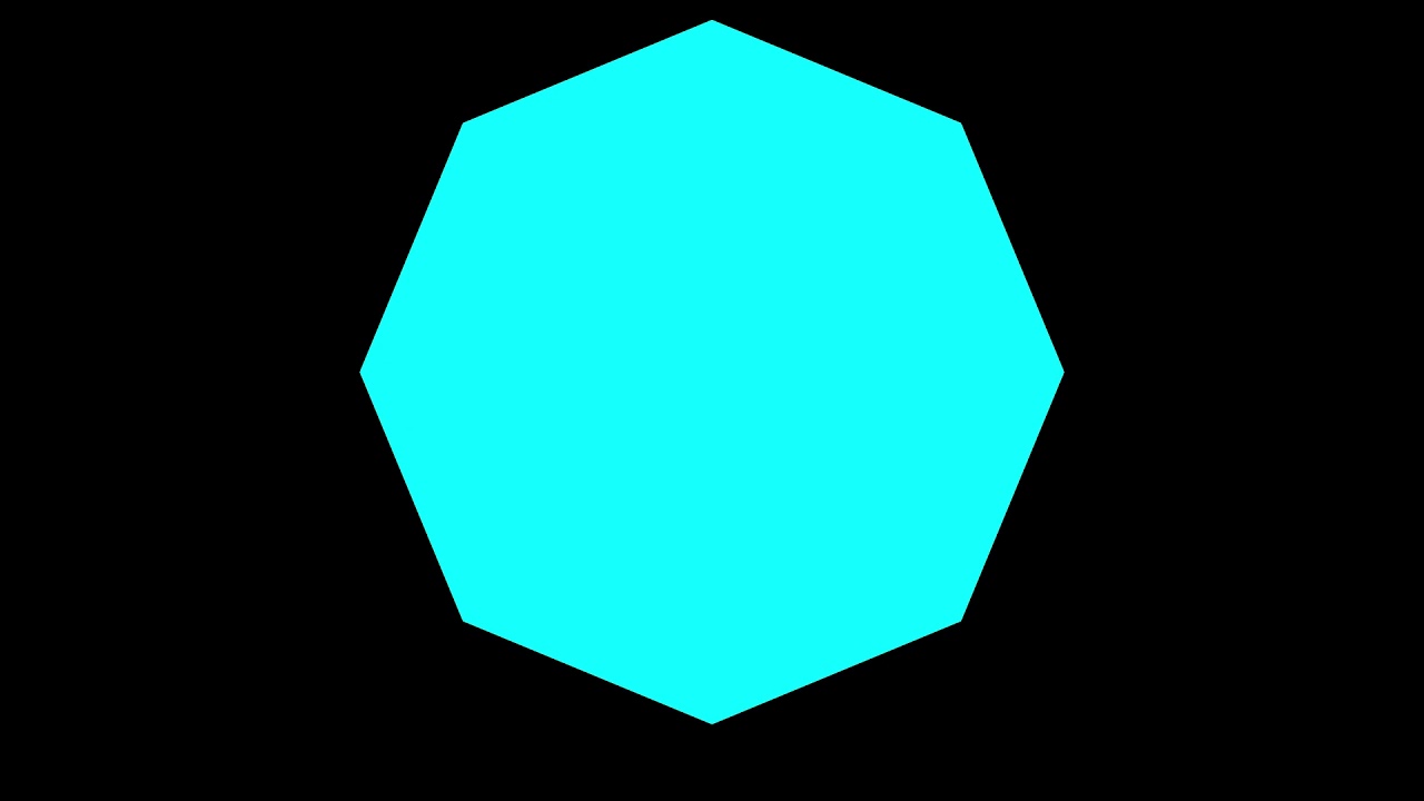 Cyan Octagon Black Background Up To Down - YouTube