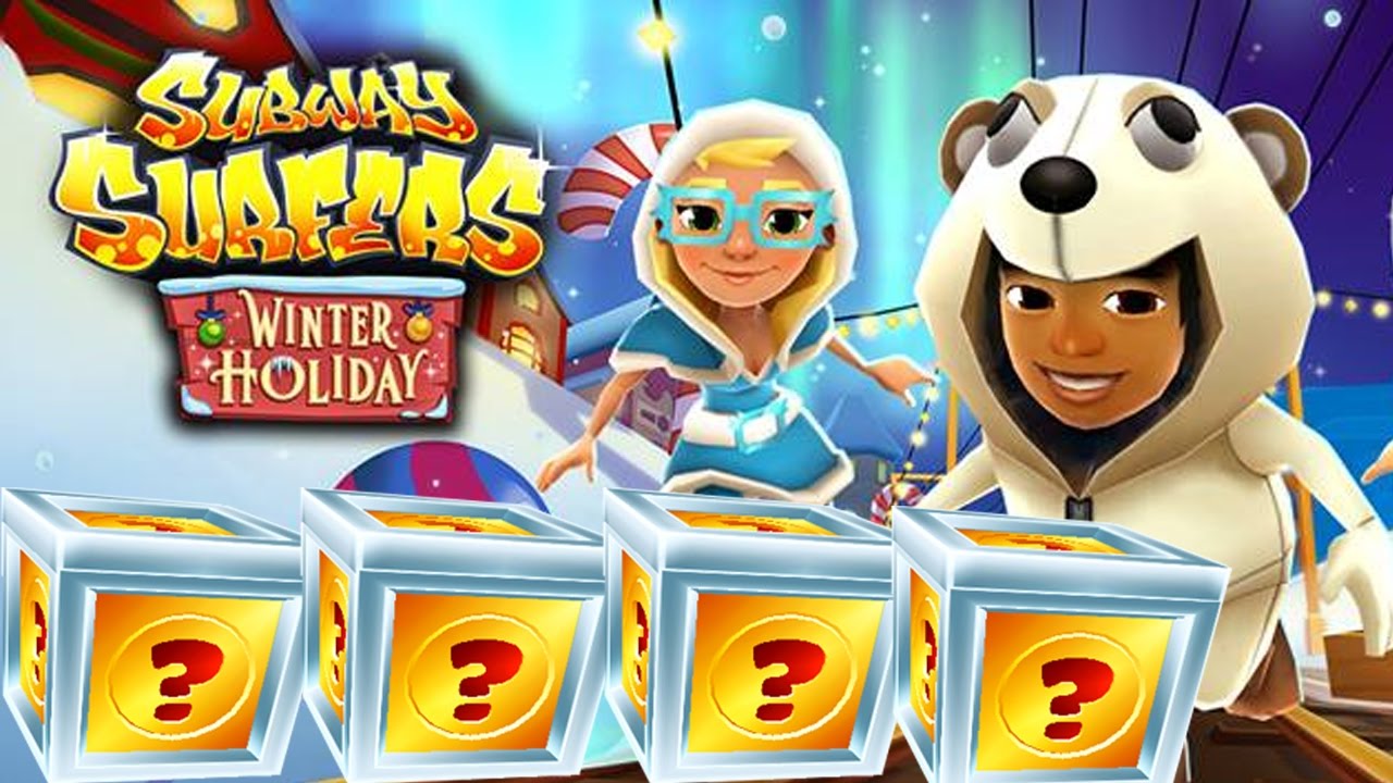 4 Super Mystery Box - Subway Surfers Winter Holiday - YouTube