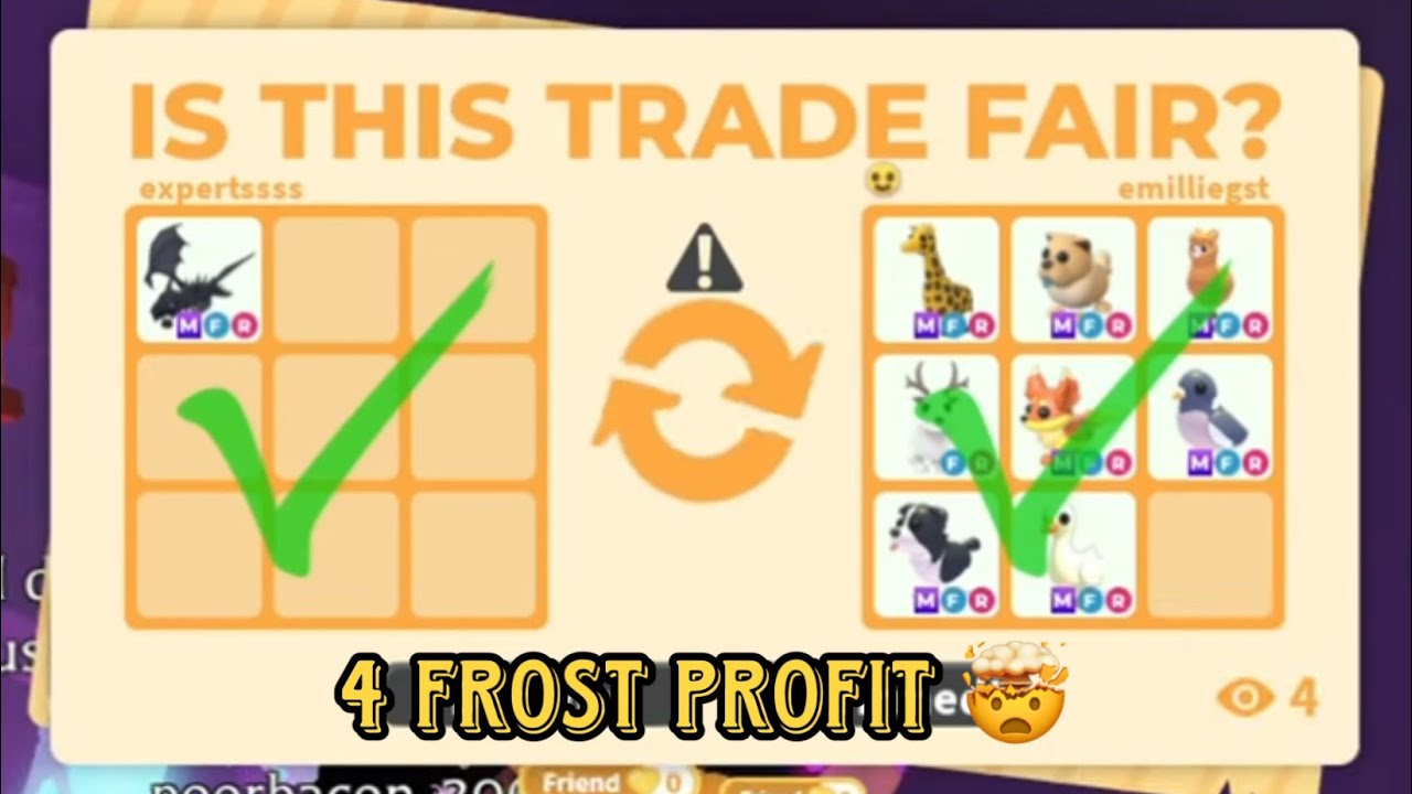 I MADE 4 FROST PROFIT IN ONE TRADE!! Roblox Adopt Me! - YouTube