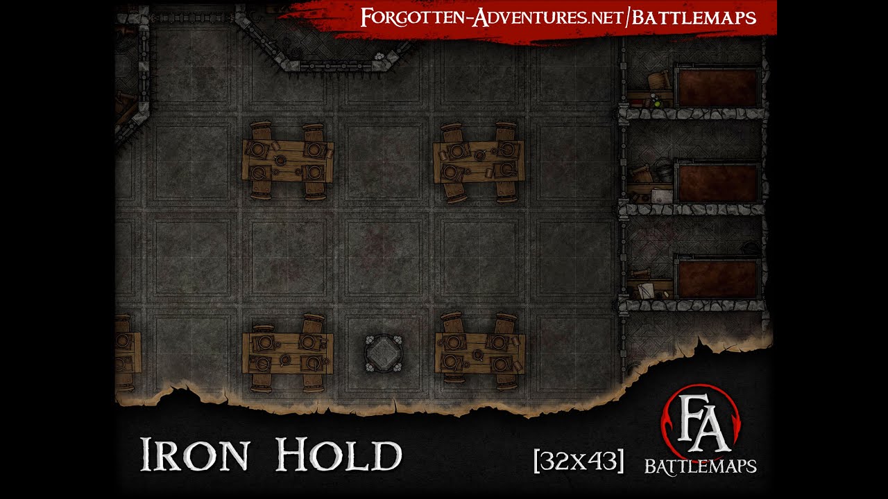 Iron Hold [32x43] - Foundry VTT Preview [Premium Maps] - YouTube