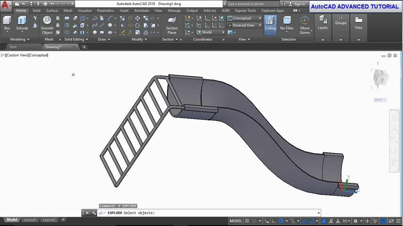 #AutoCAD TUTORIAL 2018 SWING - YouTube