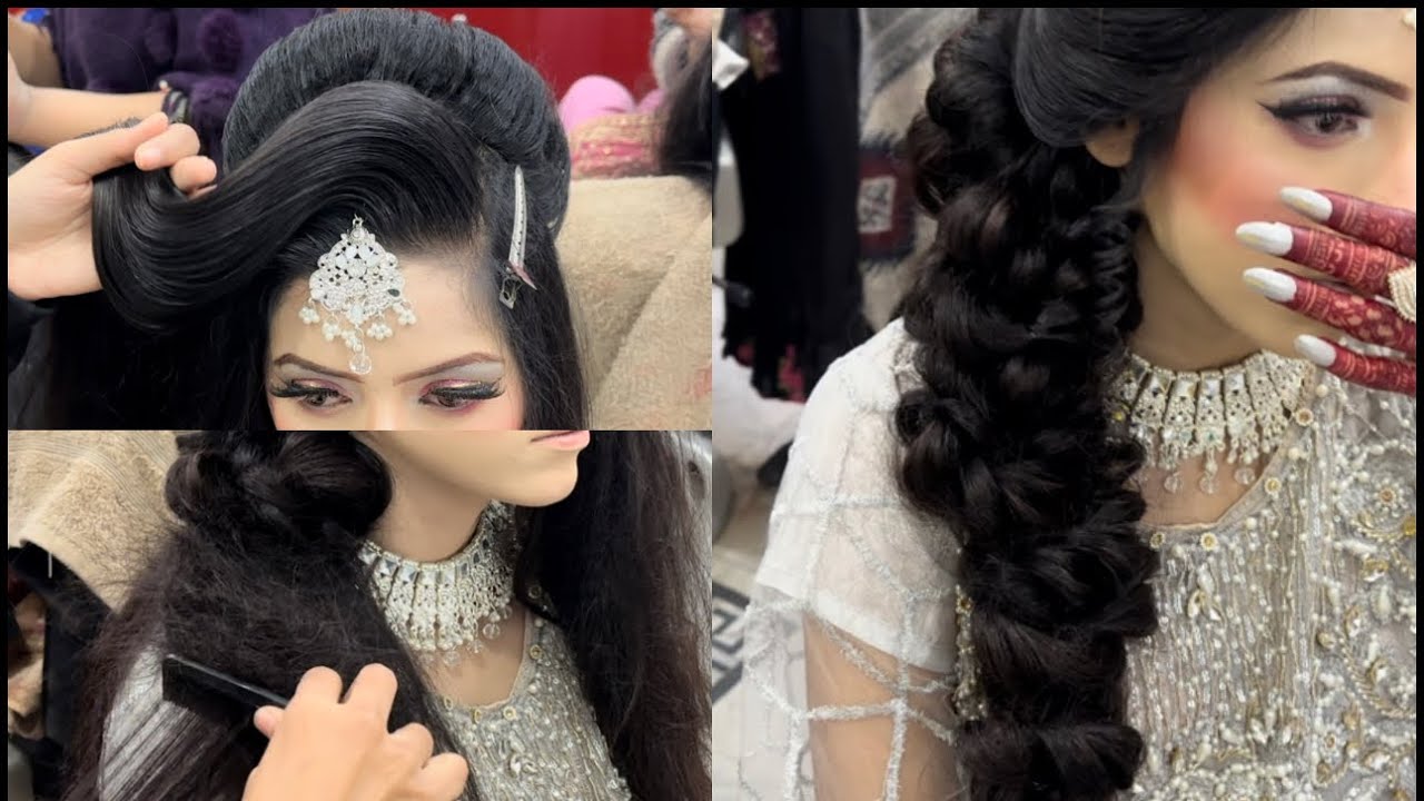 Walima Bridal Hairstyle for Modern Bride |secrets of hairstyle😱||asian ...
