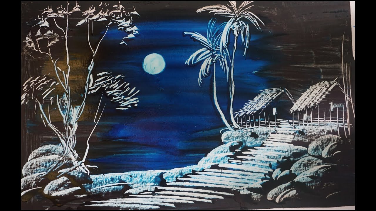 Drawing Landscape (myanmar street art) - YouTube