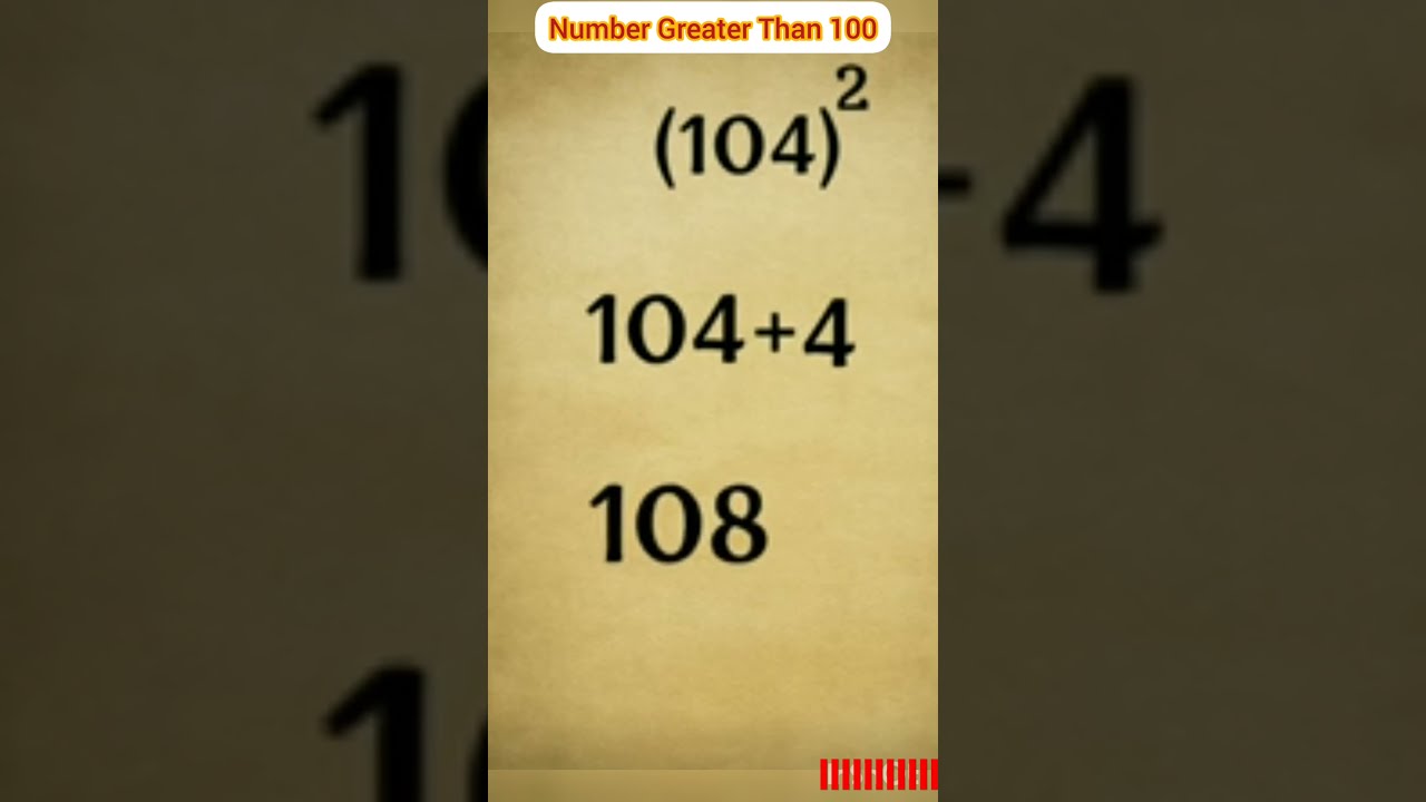 How To Square Number Greater Than Hundred By shorts Trick YouTube How To Square Number Greater Than Hundred By shorts Trick YouTube