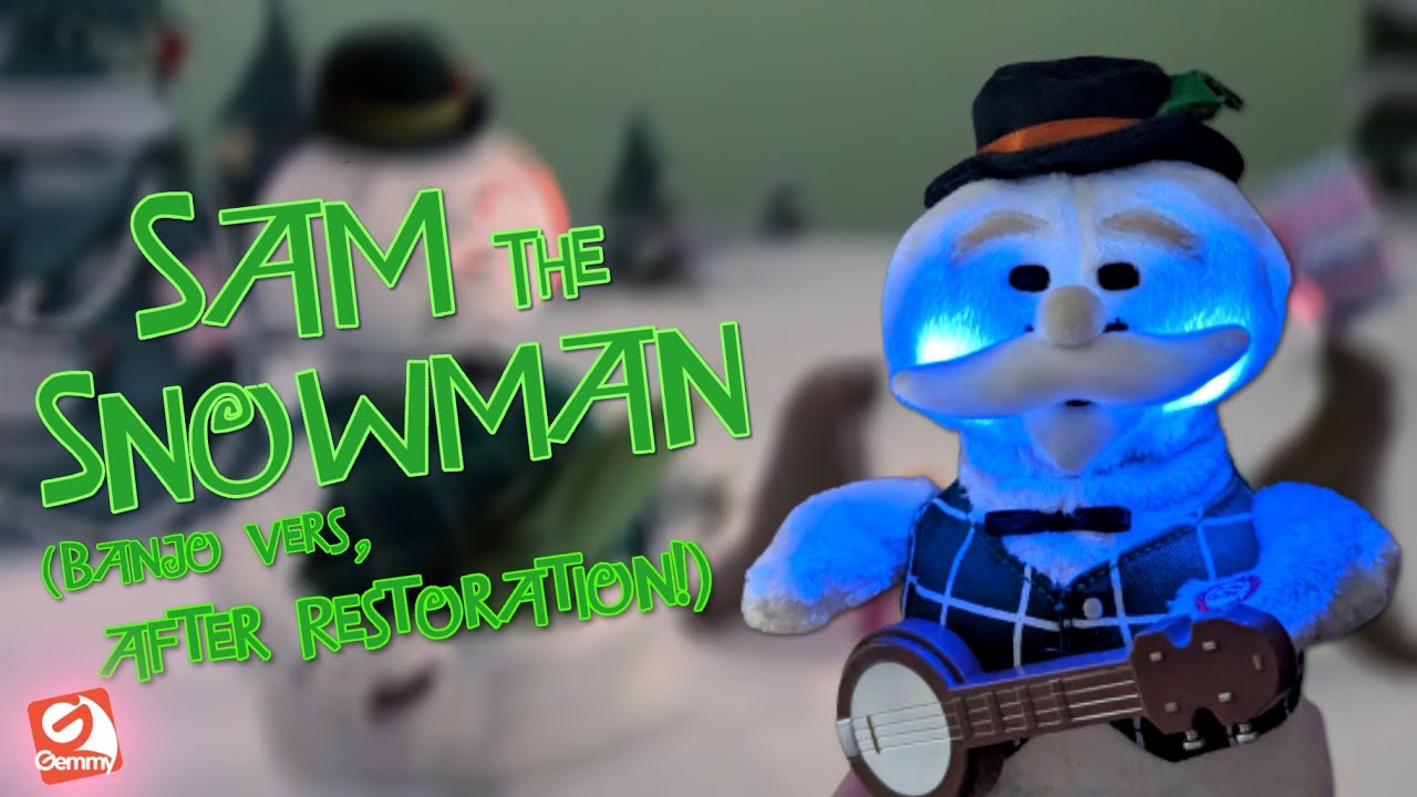 Gemmy Sam The Snowman - Banjo Version (After Restoration) - YouTube