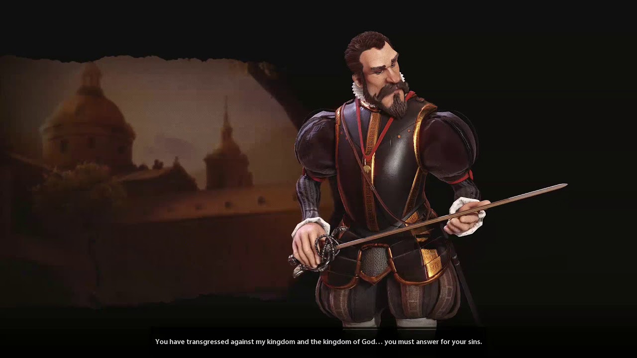 Sid Meier's Civilization VI - Philip II of Spain Animations - YouTube