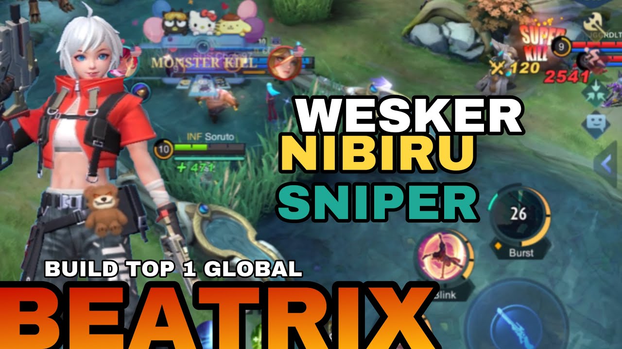 Beatrix Sniper Wesker Nibiru best combo Gameplay Goldlane Build Top 1 ...