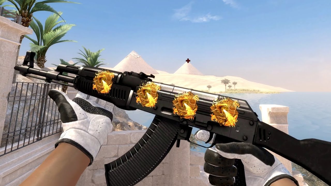 [STICKER COMBO] 4x DRAGON LORE FOIL STICKERS SHOWCASE (AK-47 SLATE ...