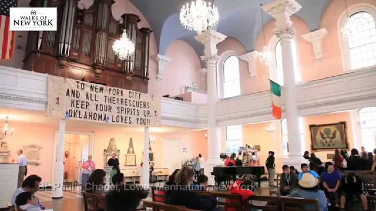 911 Tour starts at St. Paul's Chapel New York - Walks of New York - YouTube