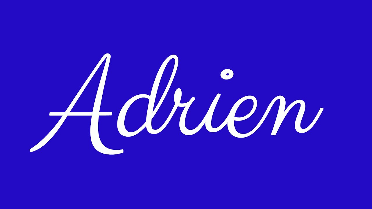 The Name Adrian In Cursive