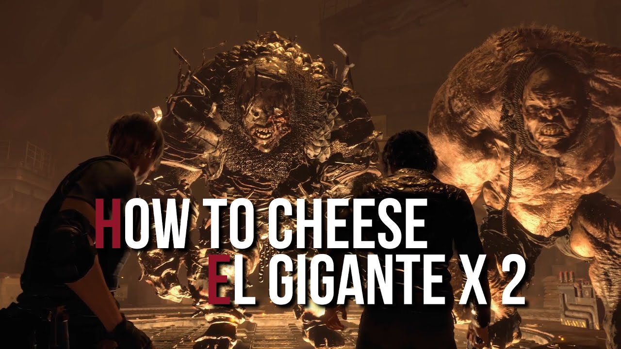 Resident Evil 4 Remake: Double El Gigante | How to CHEESE Boss Fight ...