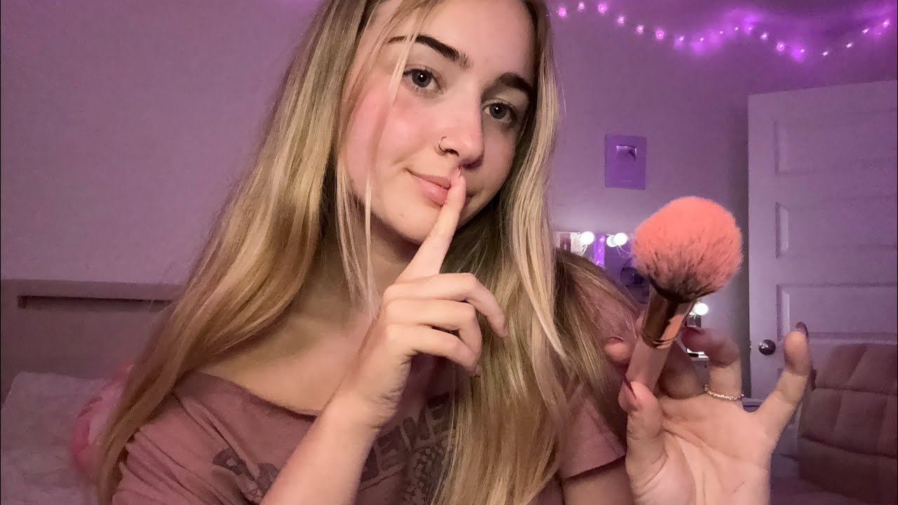 ASMR best friend does your makeup while you share secrets🤫 (inaudible ...