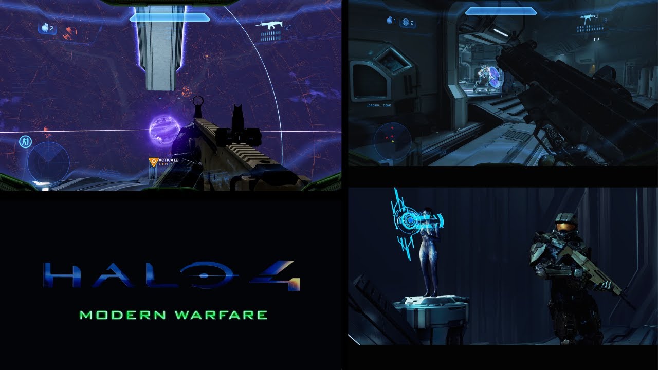 Halo 4: Modern Warfare (MCC) Full Mod Playthrough - COD Weapons In Halo ...