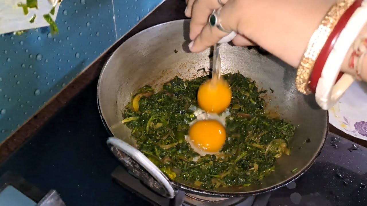 Water Spinach with Duck Egg Recipe | Easy Cook Traditional Village ...