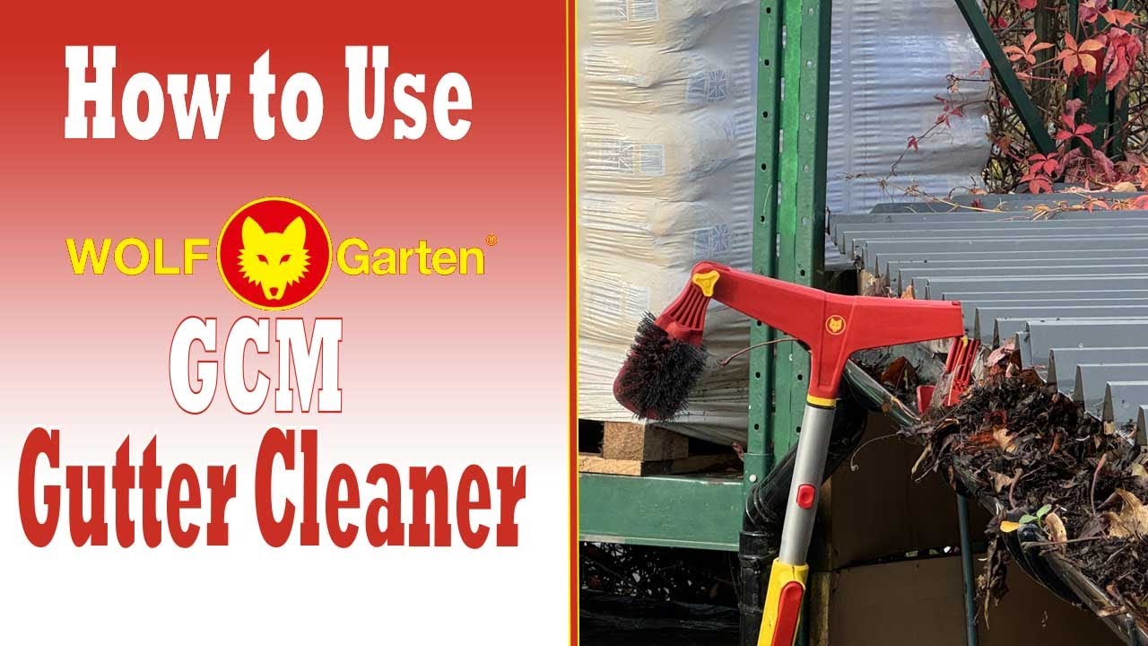 Wolf Garten Multi Change Gutter Cleaner In Action GCM - YouTube