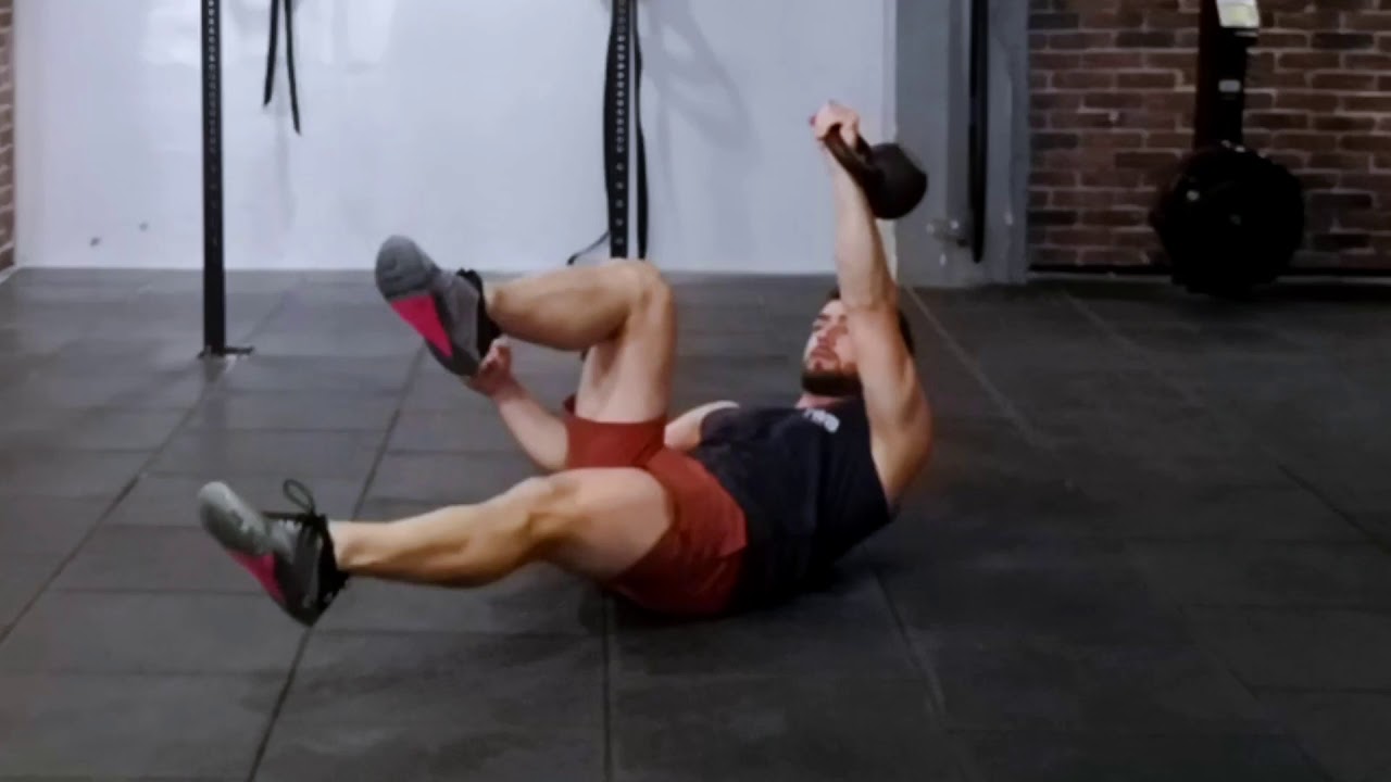 Single arm kettlebell deadbug - YouTube