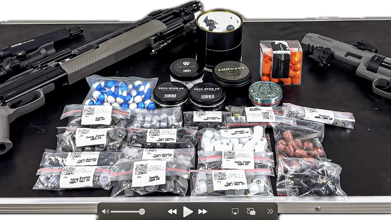 HDR & HDX cal.68 / chrony + weitschießen - YouTube