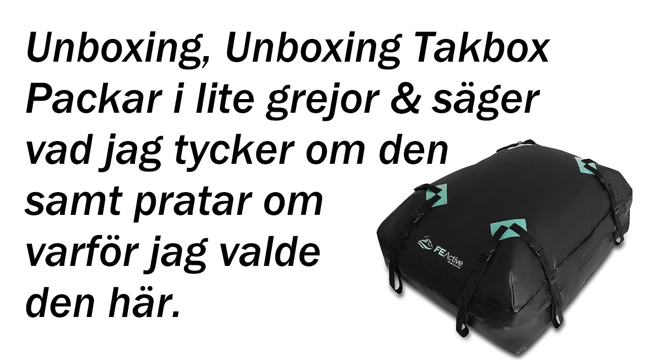 Unboxing FE Active Cargo takhållare, Mjuk Takbox från amazon se - YouTube
