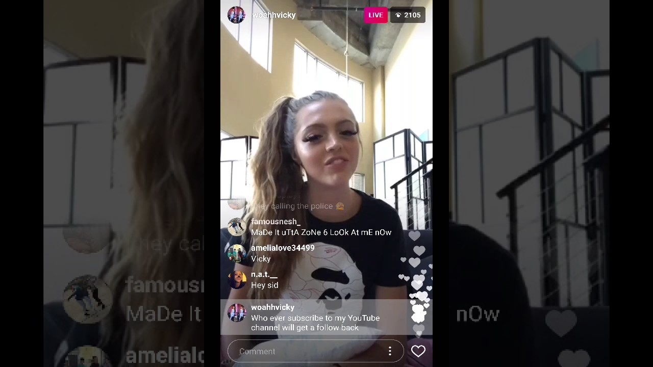 Woah Vicky LIVE ON IG with a "Brick" - YouTube